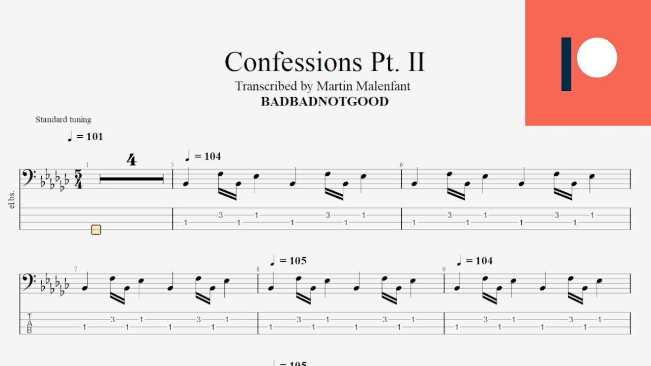 BADBADNOTGOOD - Confessions Pt. II (bass tab) - YouTube