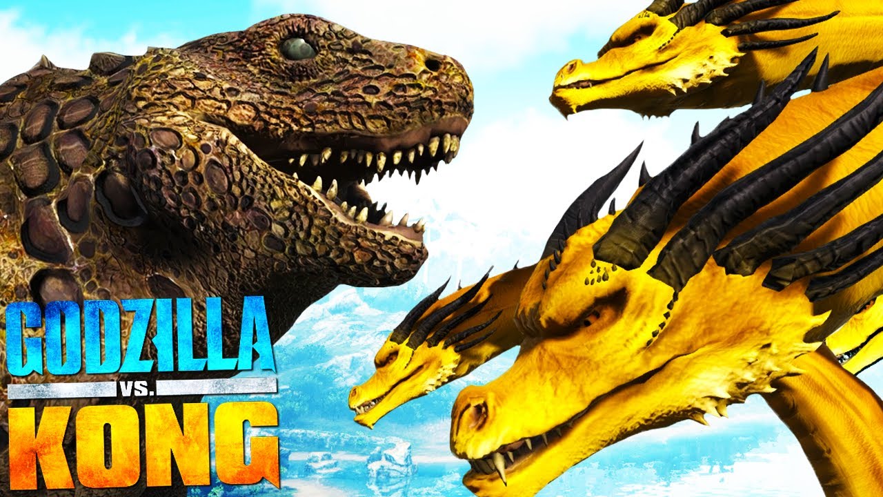 GODZILLA vs KONG (Doug) vs KING OF THE MONSTERS Kaiju (Ark modded ...