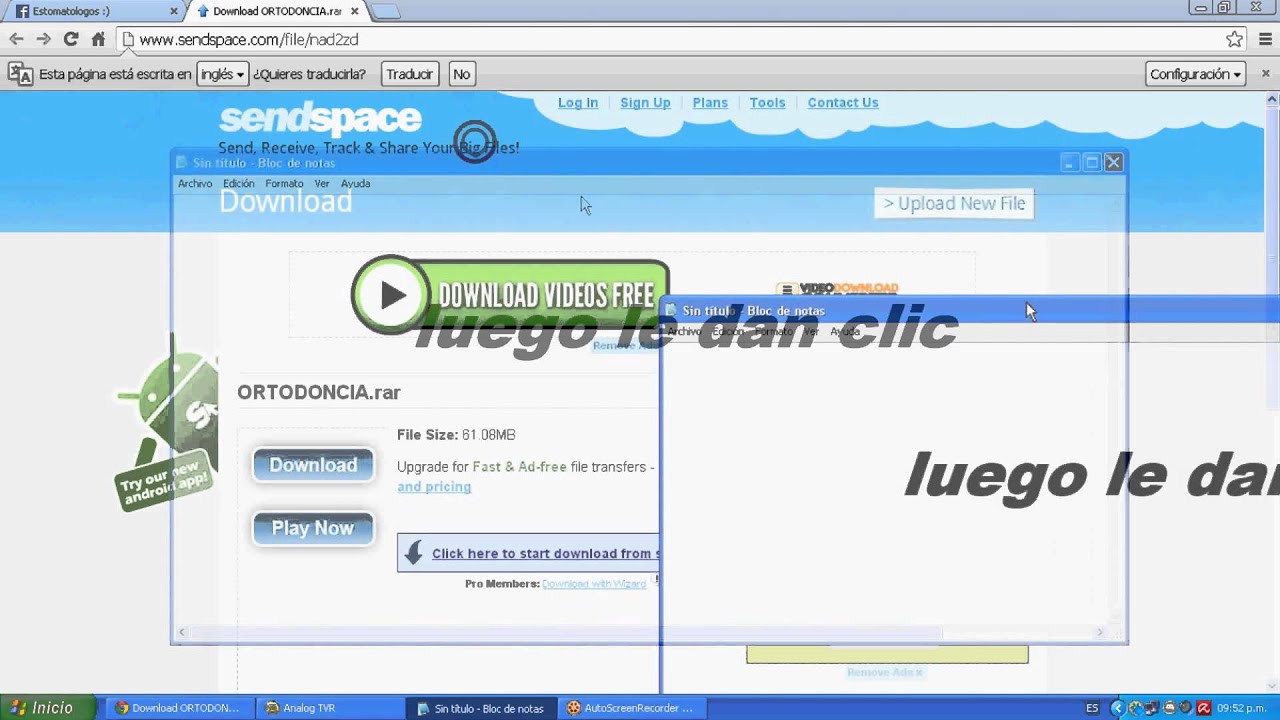 Como descargar de Sendspace.com - YouTube