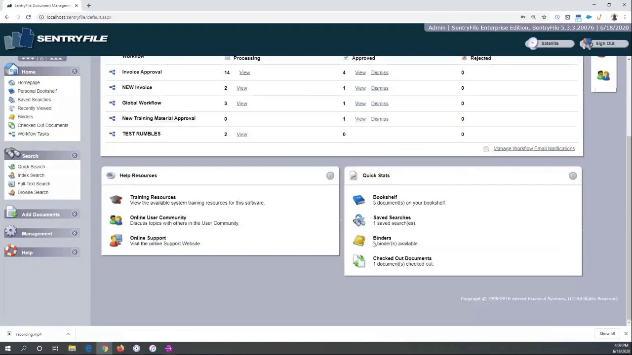 Sentry File Home Page Review - YouTube