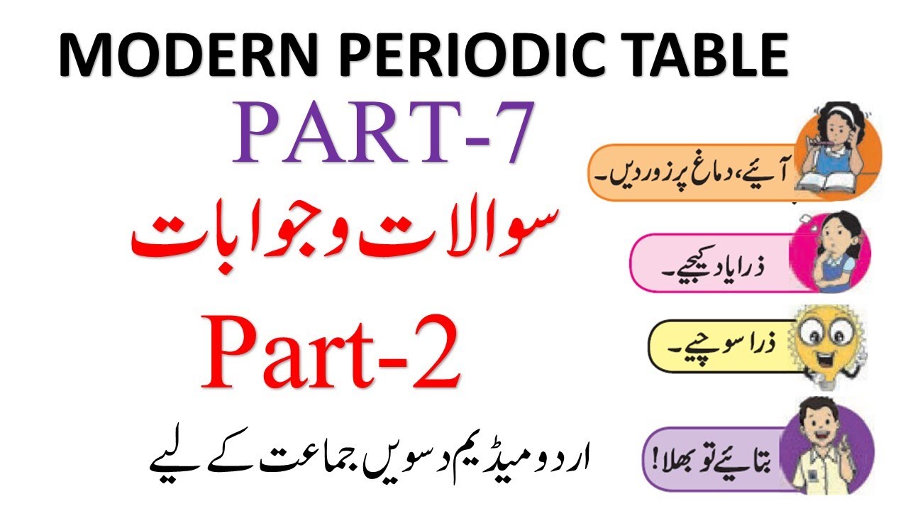 class 10 science urdu medium | periodic classification of elements ...