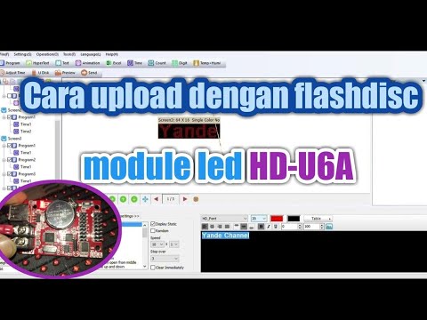 Cara program module LED HD-U6A dengan app HD2016 via flashdisc - YouTube