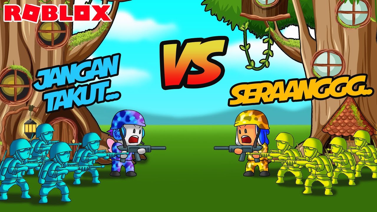TENTARA WARNA BIRU VS TENTARA WARNA KUNING UNTUK LINDUNGI RUMAH POHON ...