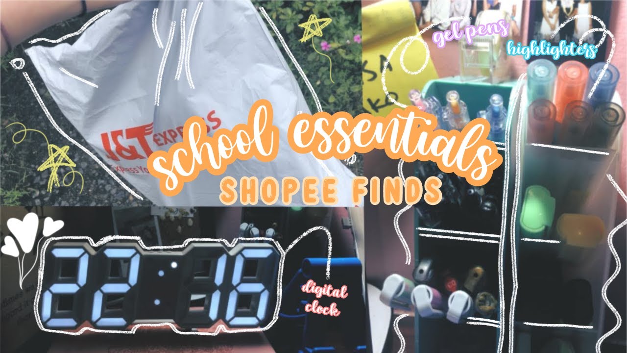 🛒 SHOPEE FINDS — SCHOOL ESSENTIALS ☁️ - YouTube
