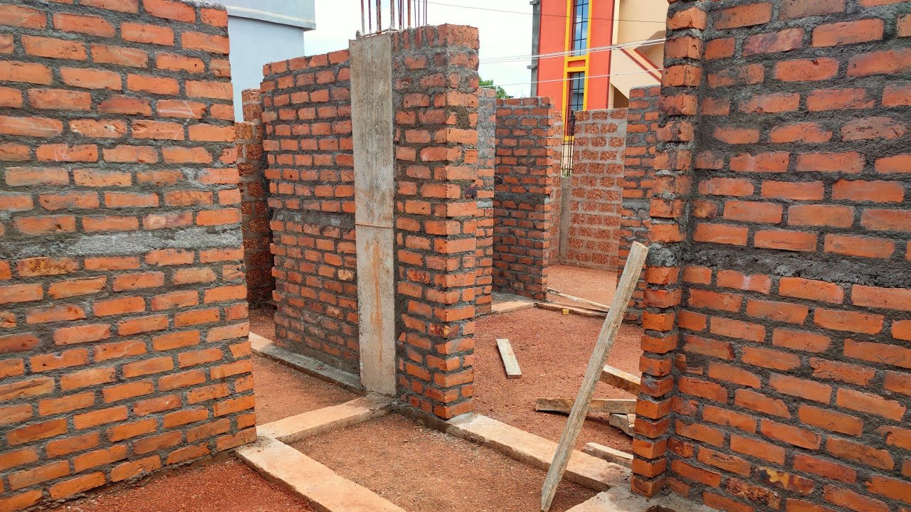 1000 square feet North face lintel level brick work house walkthrough - YouTube