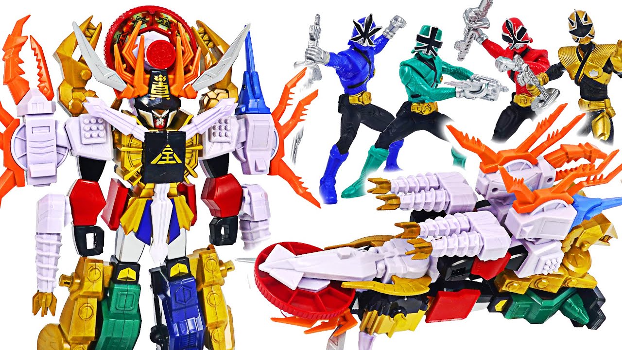 Power Rangers deluxe Megazord Super Samurai Gigazord transform ...