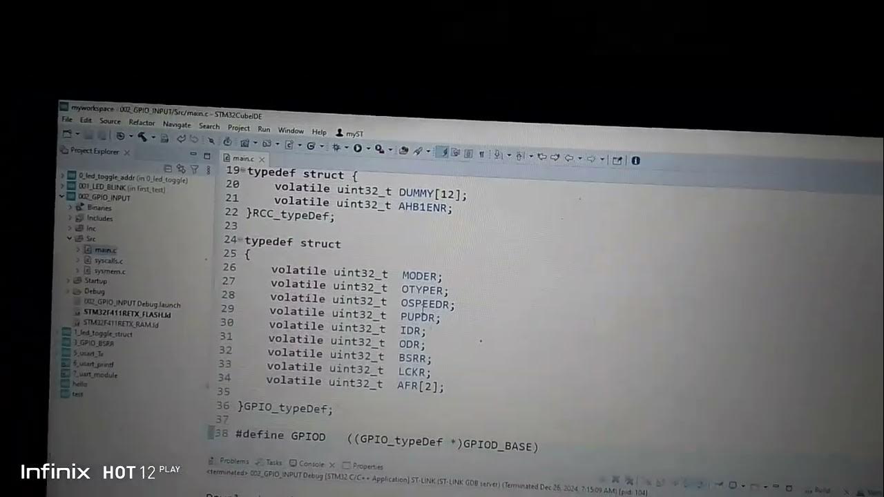 002 How to configure the Gpio pin as input and output in stm32?. Interfacing push button with ...