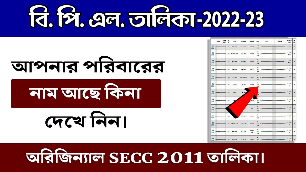 BPL List 2022 West Bengal How To Check BPL List Online WB BPL List BPL List 2022 West Bengal How To Check BPL List Online WB BPL List