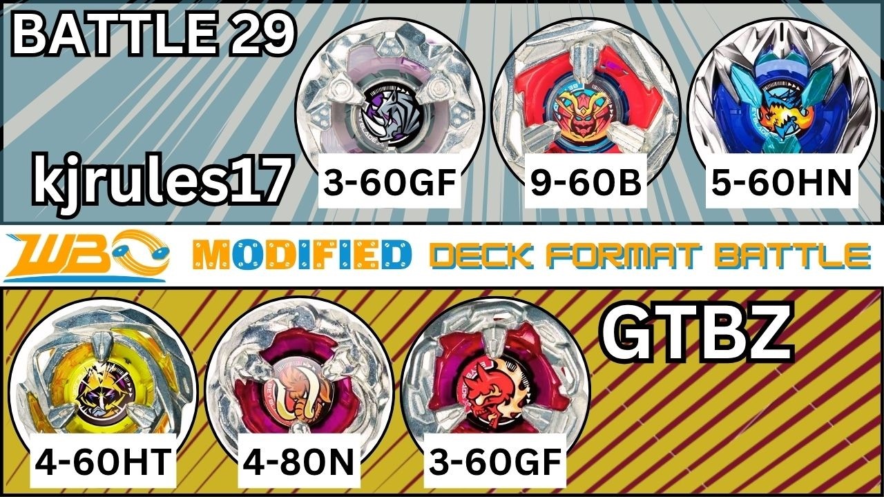 kjrules17 vs. GTBZ | WBO Modified Deck Format Battle 29 (Beyblade X ...