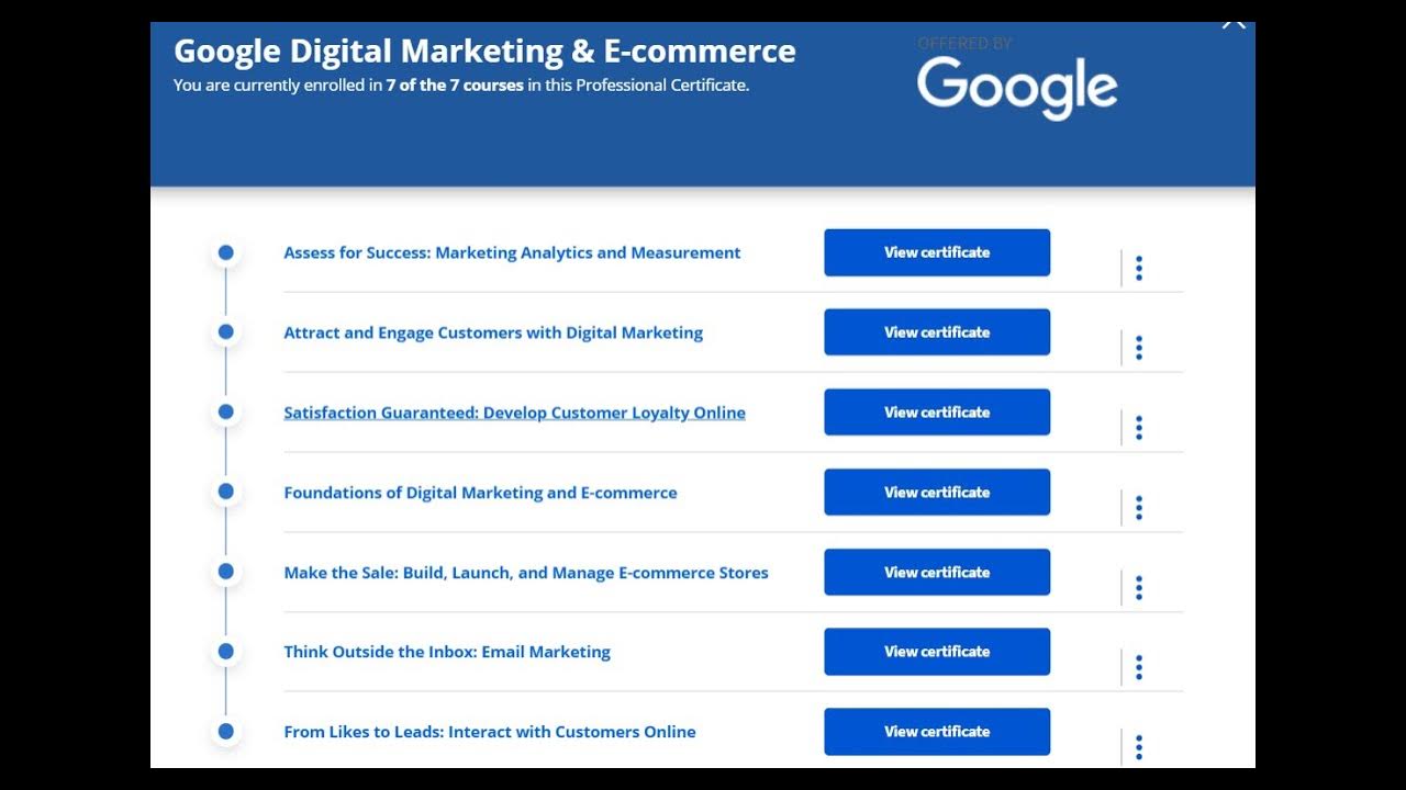Google coursera Introduction to foundations of digital marketing and e-commerce - YouTube