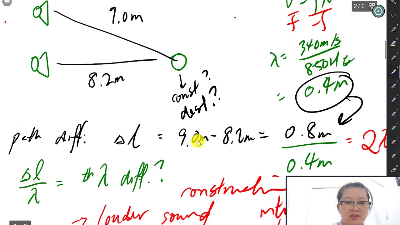 6.8 wave interference worksheet question 4_path difference_constructive ...