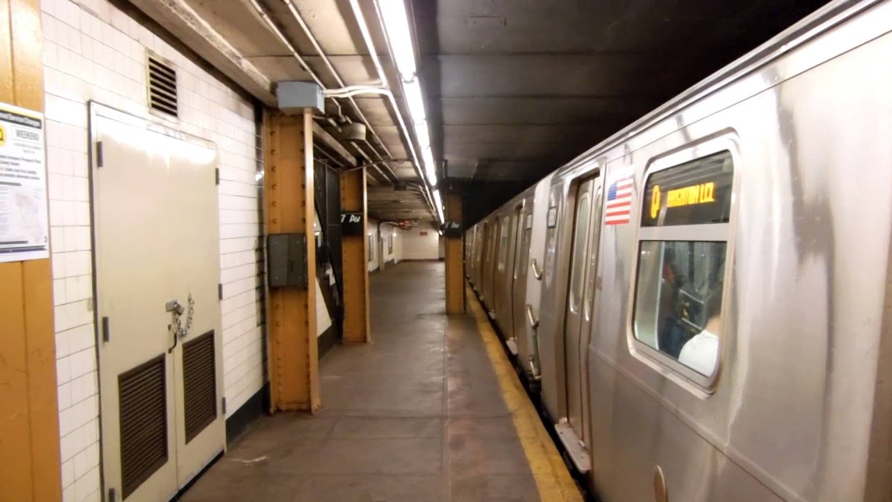 NYC Subway: Prospect Park bound R160 Q train at 7 Av - YouTube