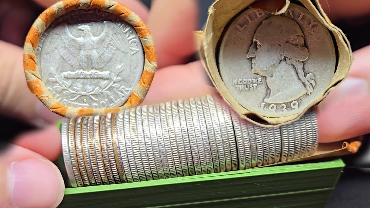 SILVER QUARTER JACKPOT!!! (COIN ROLL HUNTING) - YouTube