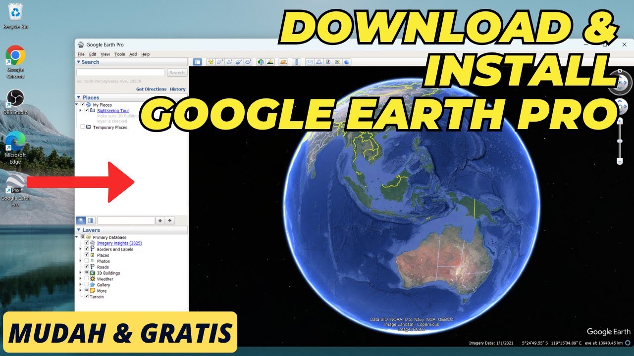 Cara Download dan Install Google Earth Pro di Laptop atau Komputer ...