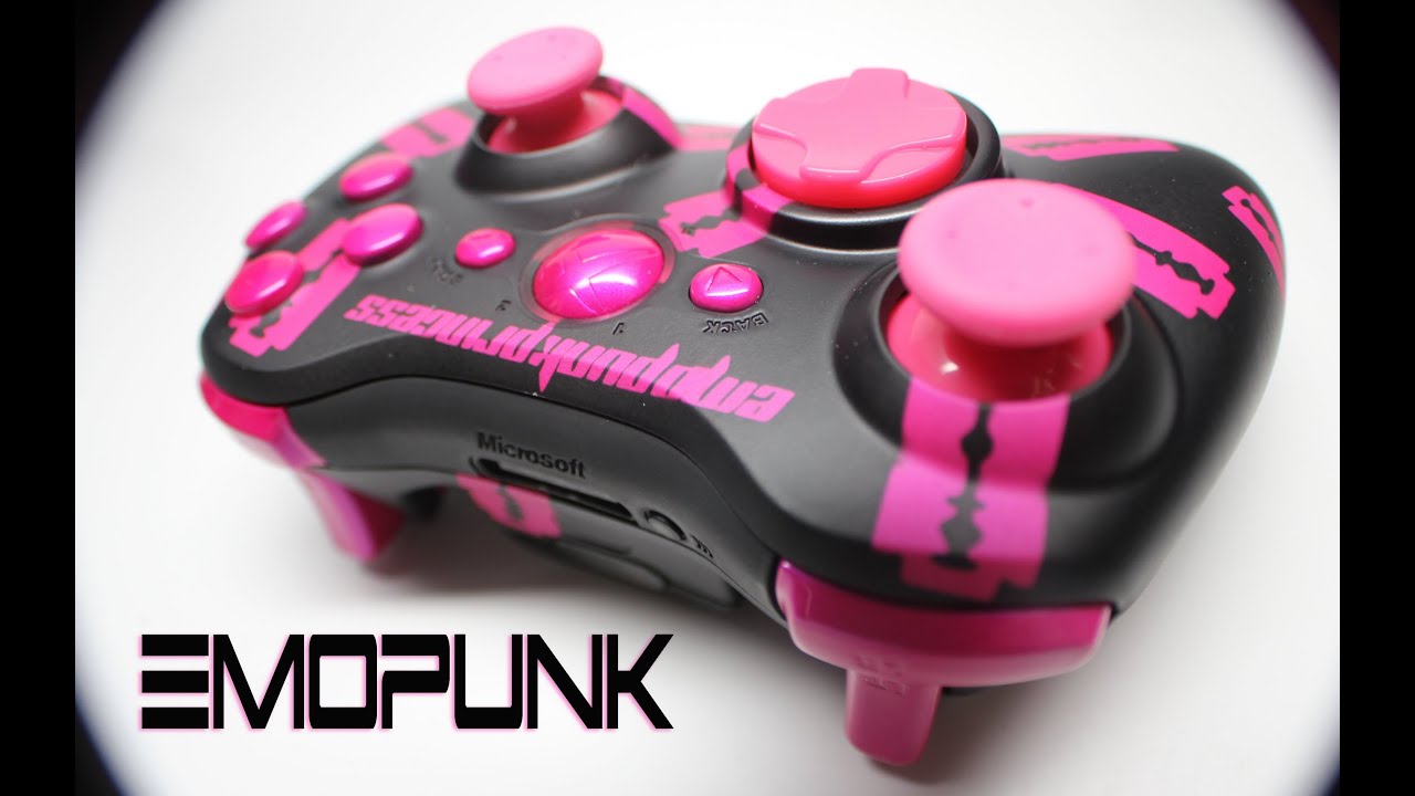 * Emo Punk * Hot Pink Razor Blade Custom Xbox 360 Controller by ProModz ...