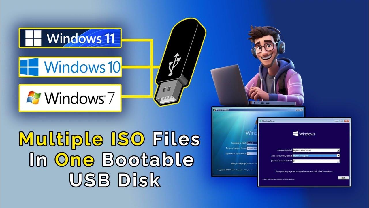 Create A Bootable Usb With Multiple Isos Youtube