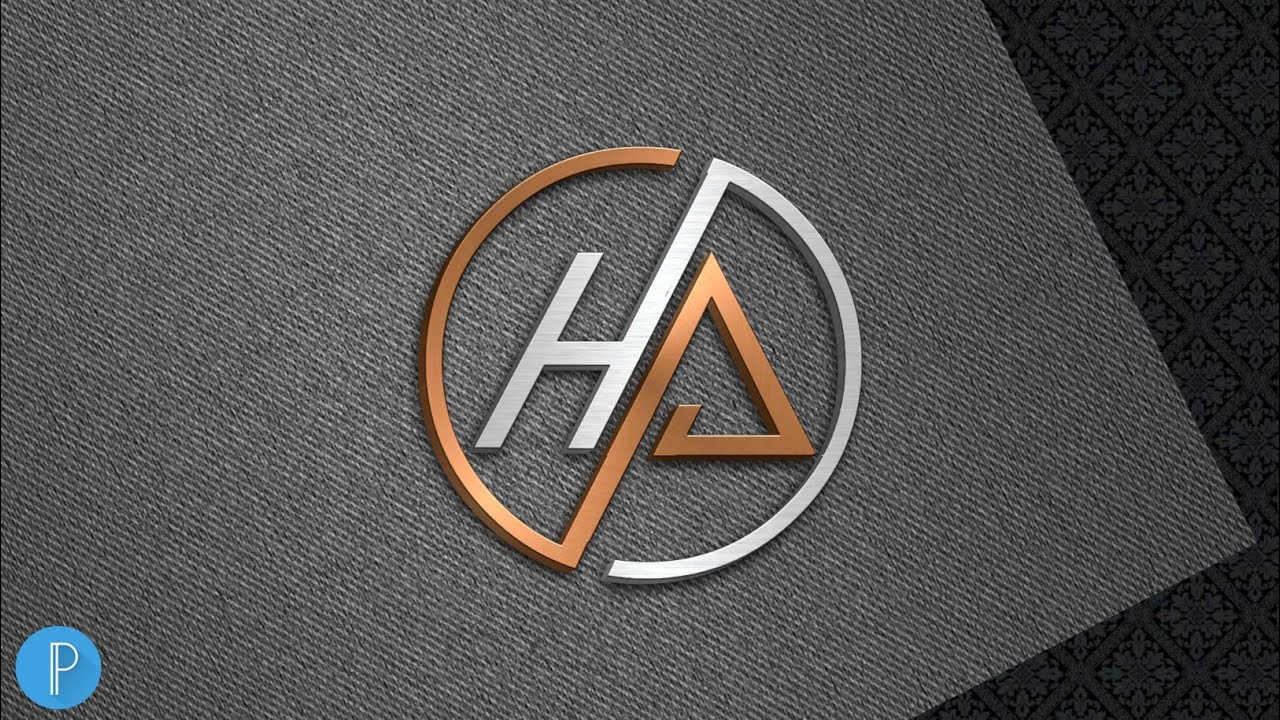 professional ''HA'' 3D logo design on android mobile, Pixellab tutorial ...
