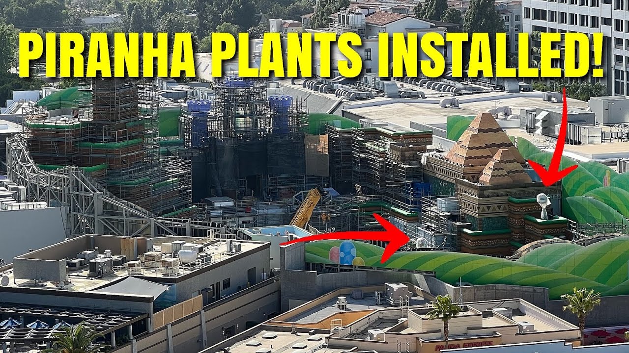 Piranha Plants INSTALLED! | Super Nintendo World Update | Universal ...