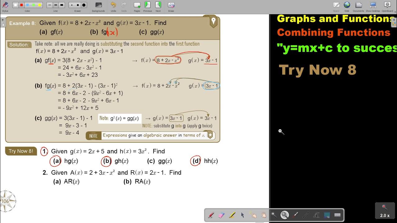 3 8 Graphs and Functions and Coordinate Geometry Combining Functions ...