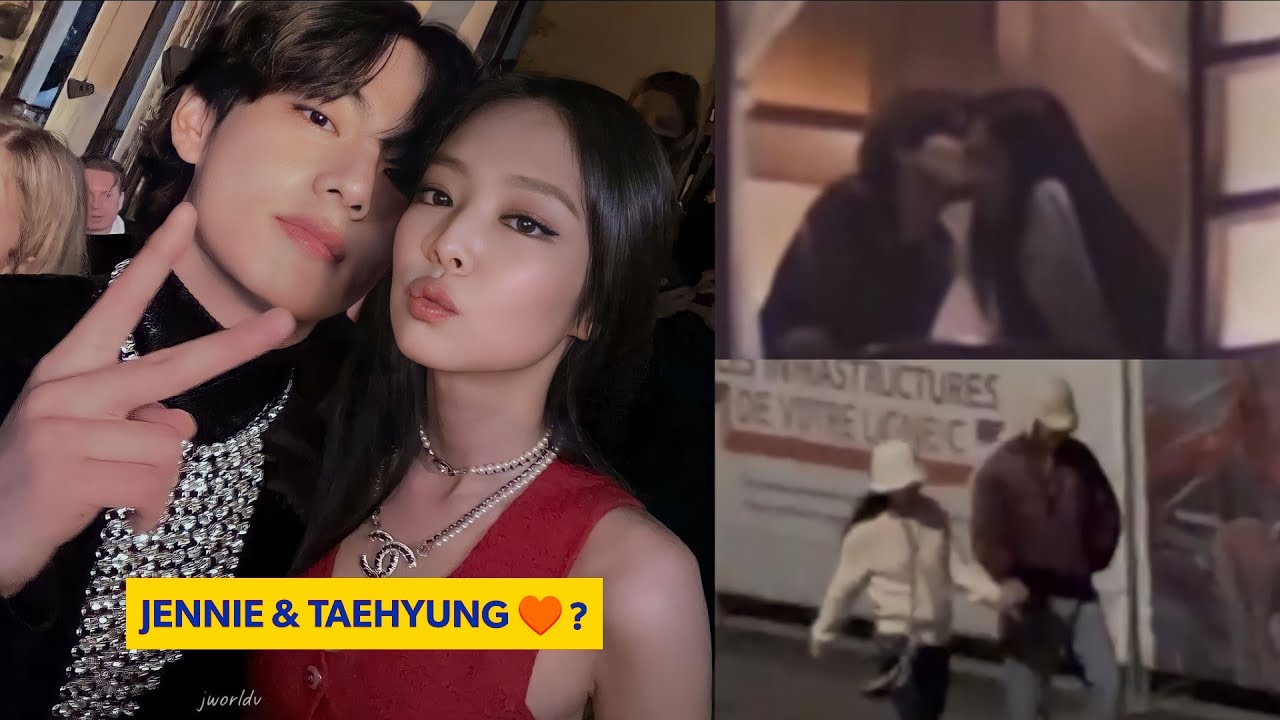 V DO BTS E JENNIE DO BLACKPINK NAMORANDO EM PARIS - YouTube