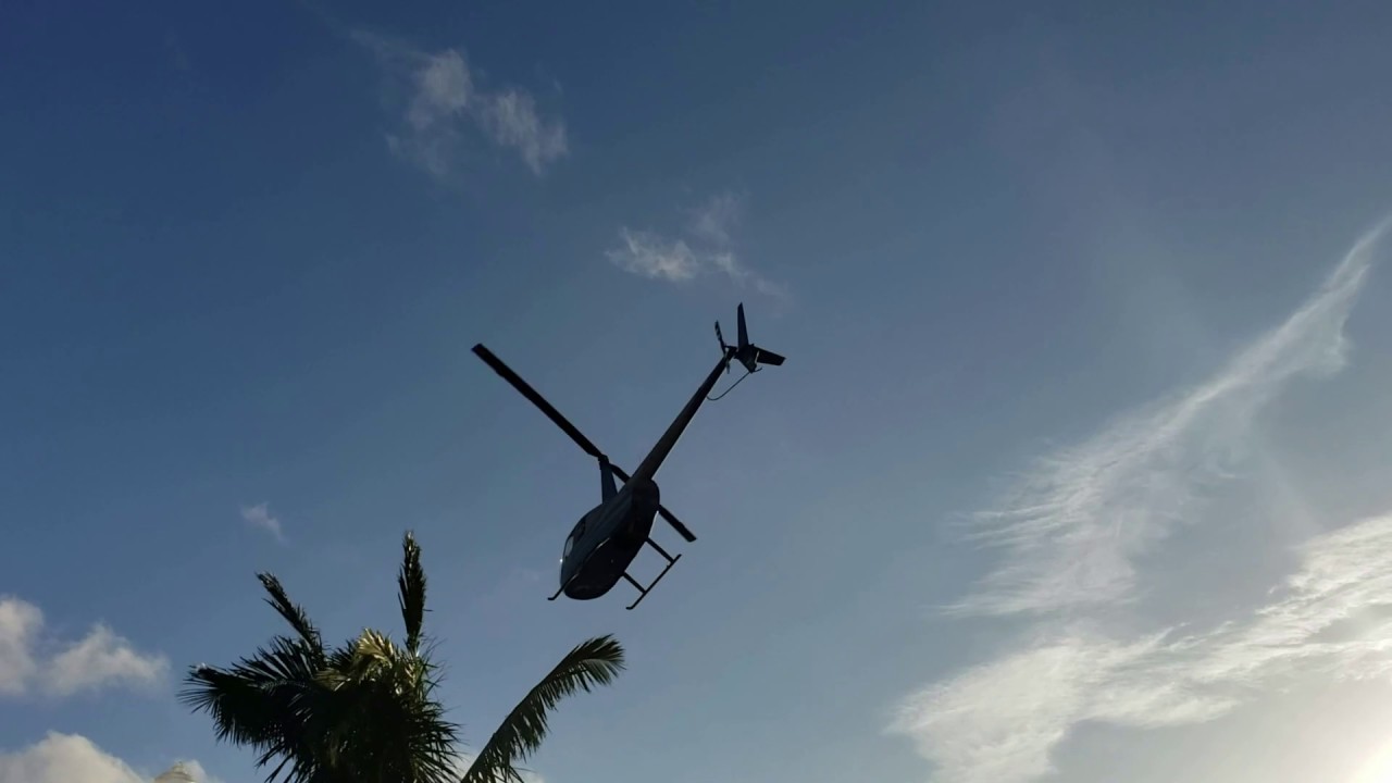 Helicopter droping supplies - YouTube