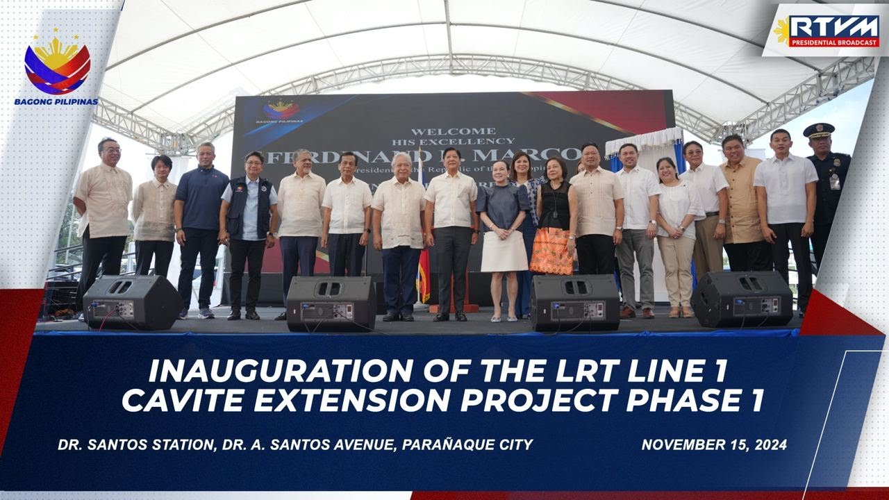 Inauguration of the LRT Line 1 Cavite Extension Project Phase 1 - YouTube