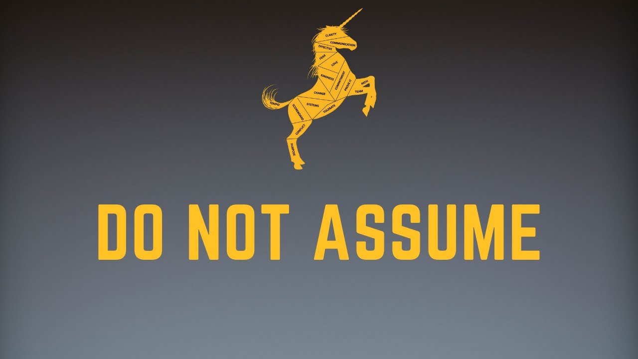 Do Not Assume - YouTube