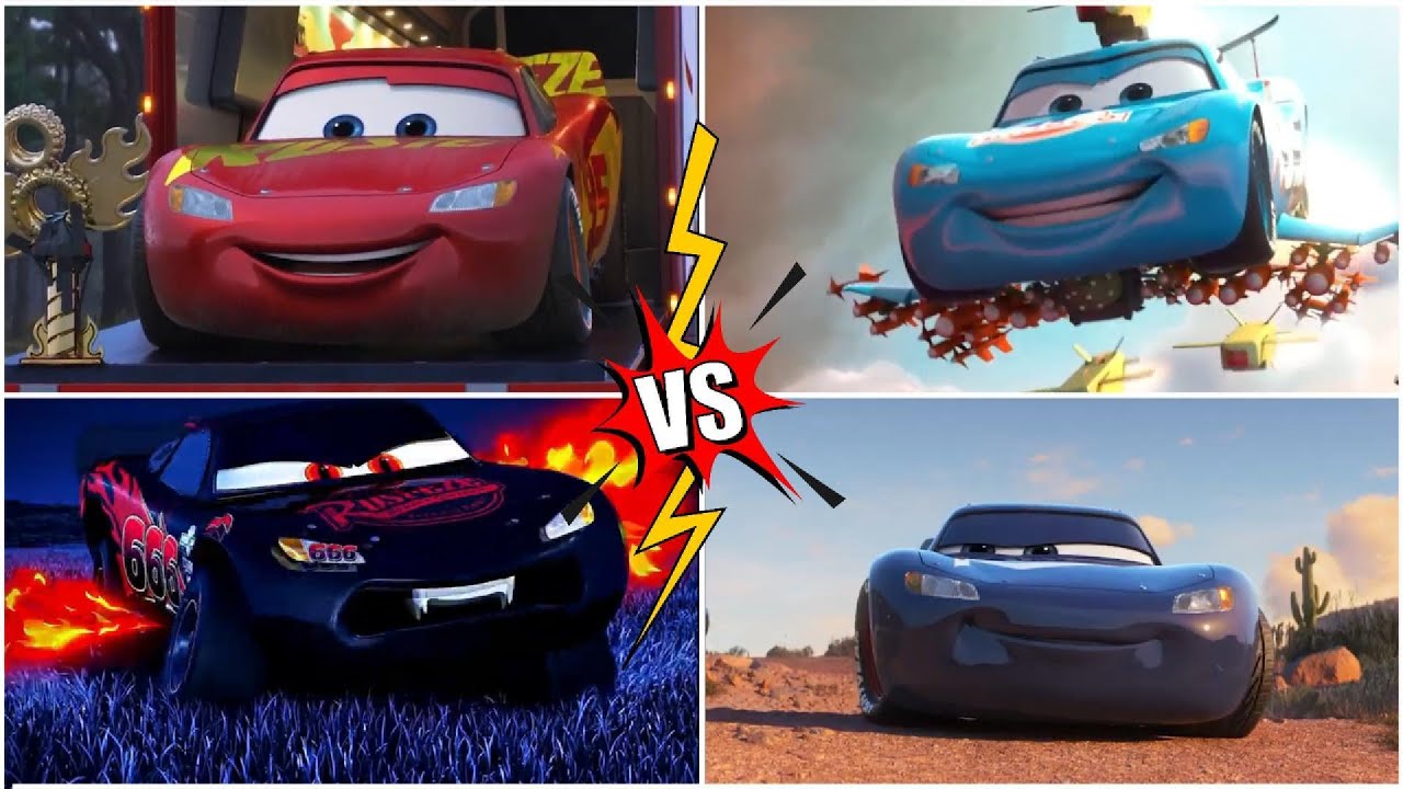 Red Mcqueen vs Dinoco Mcqueen vs Evil Mcqueen vs Fabulous Mcqueen ...