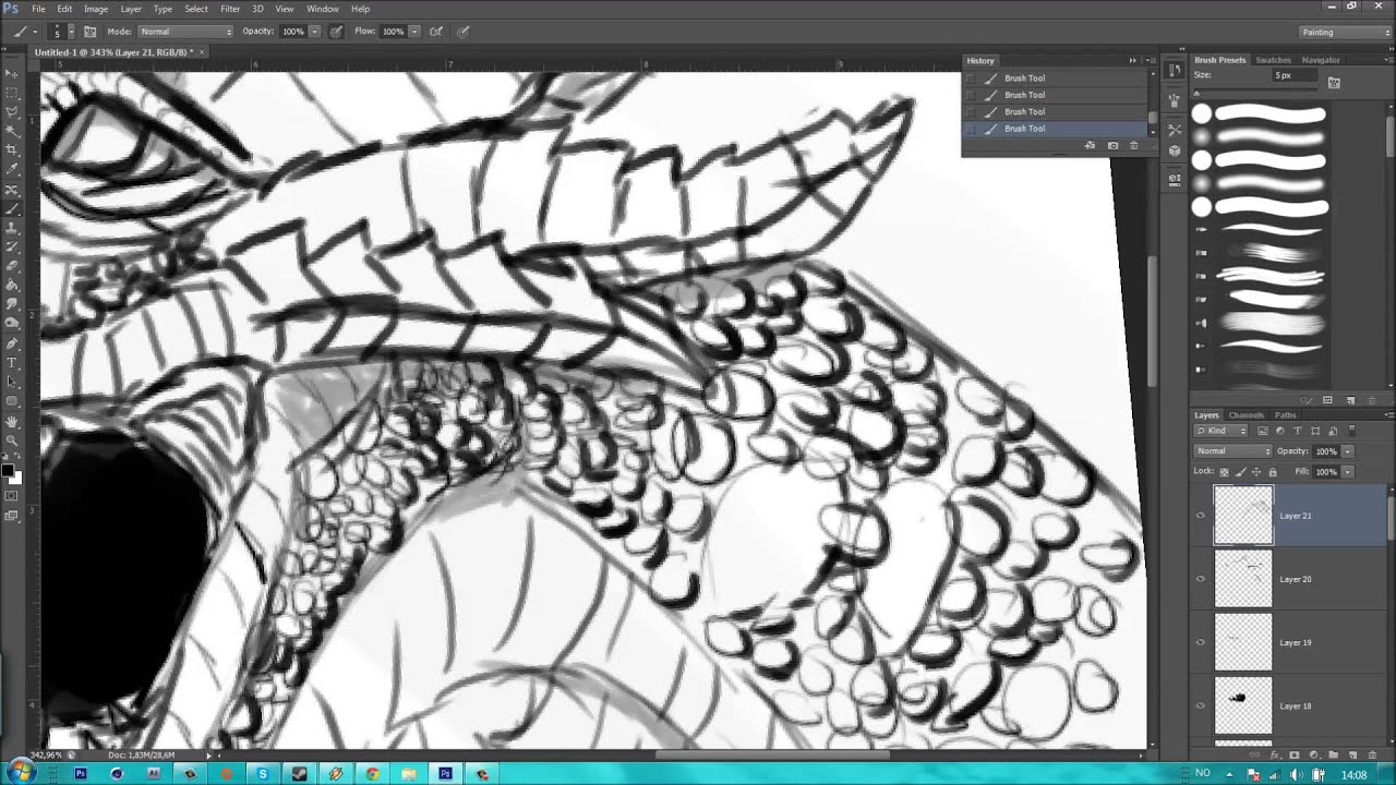 15 | Speed draw | Dragon - YouTube