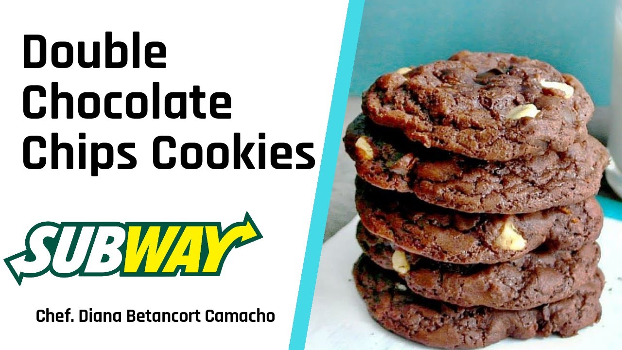 Galletas SUBWAY en Casa//Double Chocolate Cookies - YouTube
