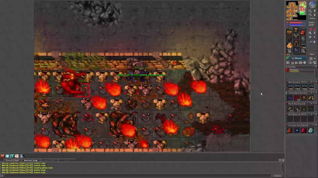 Tibia 11 - Battle Window Bug - YouTube