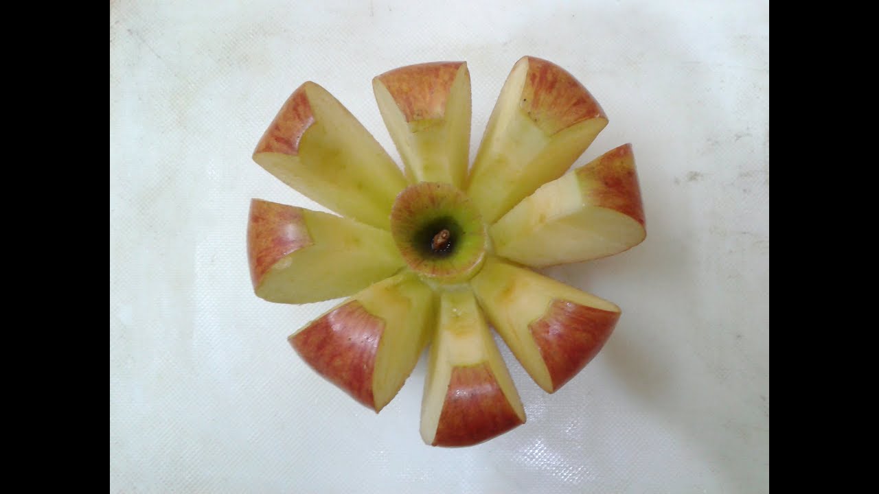 How to Cut an Apple like a Beautiful Flower in just 5 Seconds - YouTube