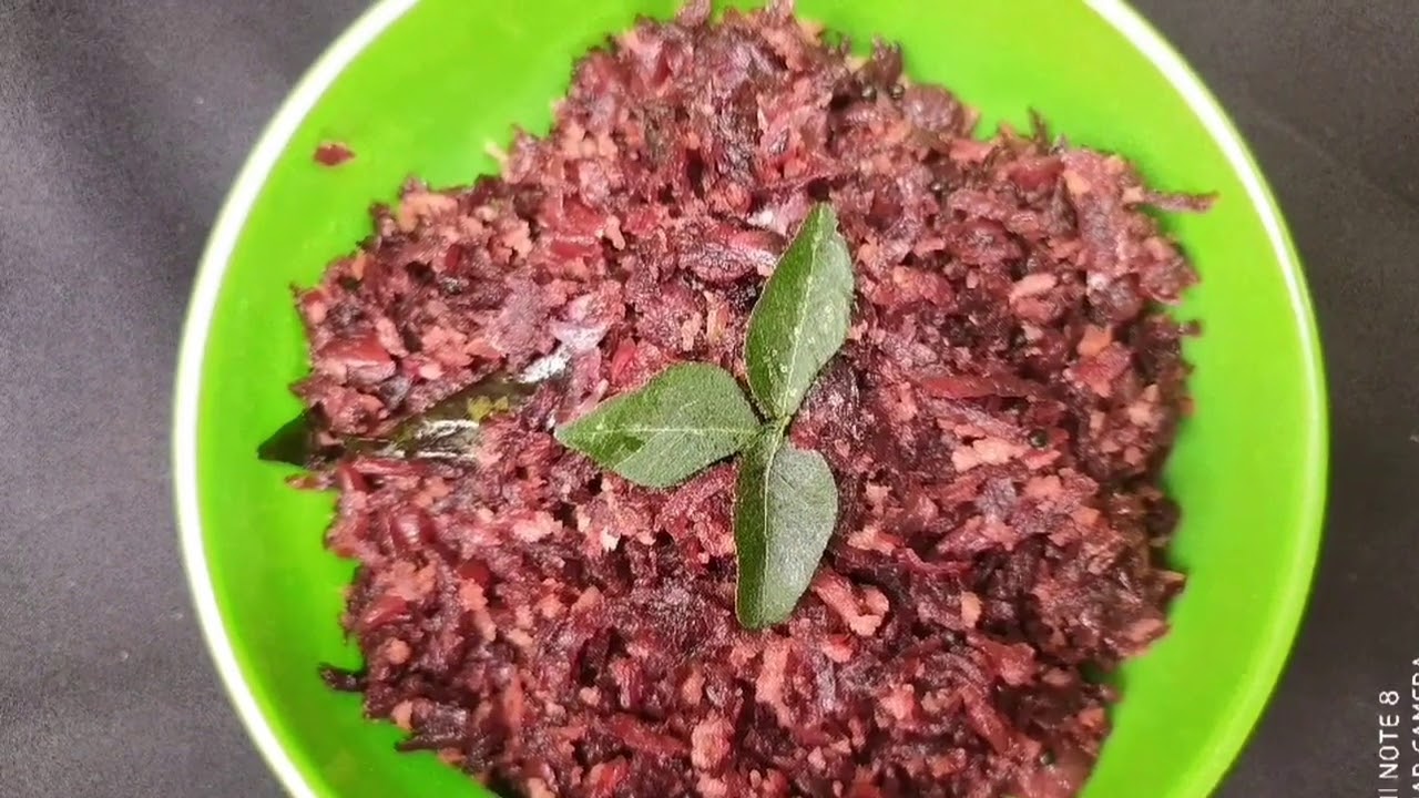 Beetroot poriyal recipe in tamil/beetroot fry recipe in tamil - YouTube