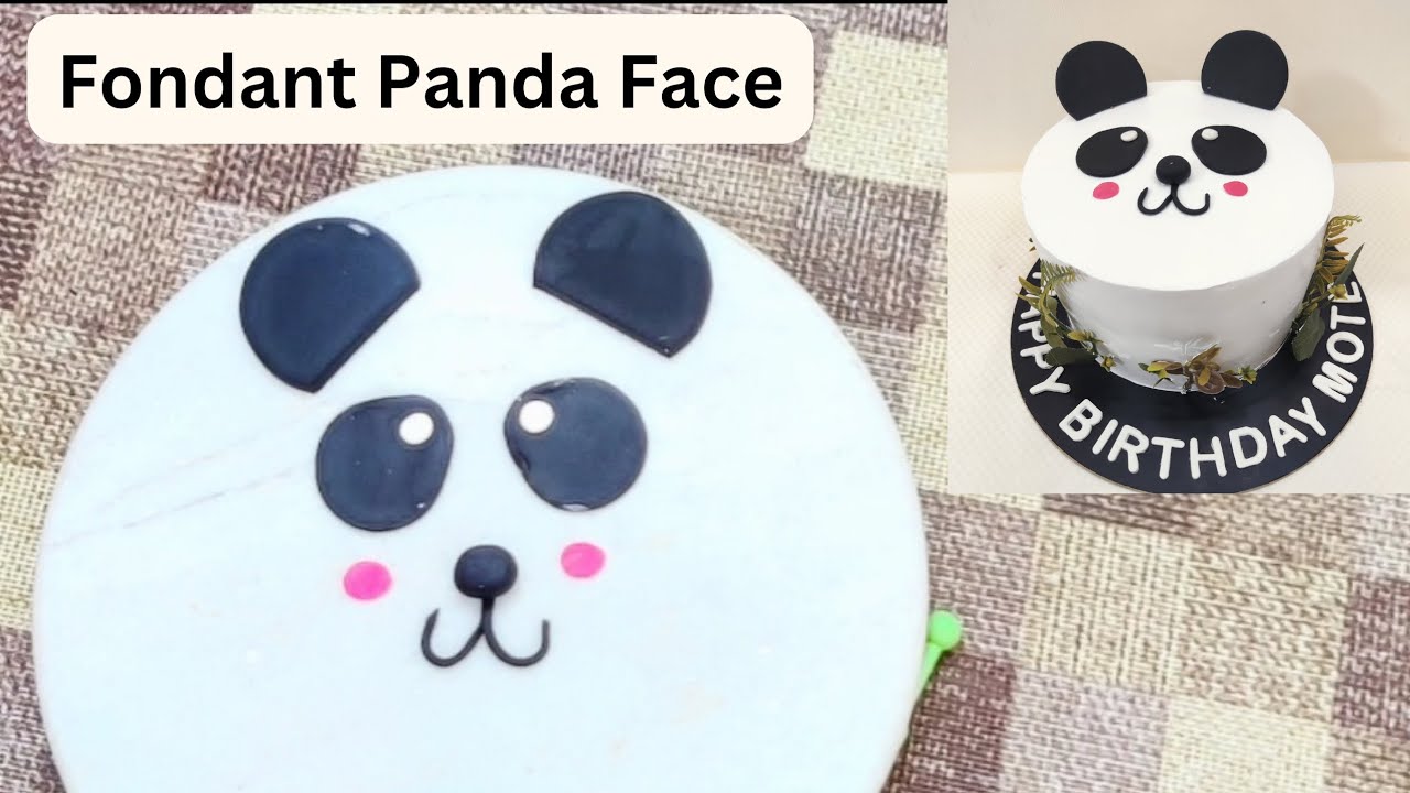 Fondant Panda Face Tutorial/ Panda Face Making/ Panda Cake #pandacake # ...