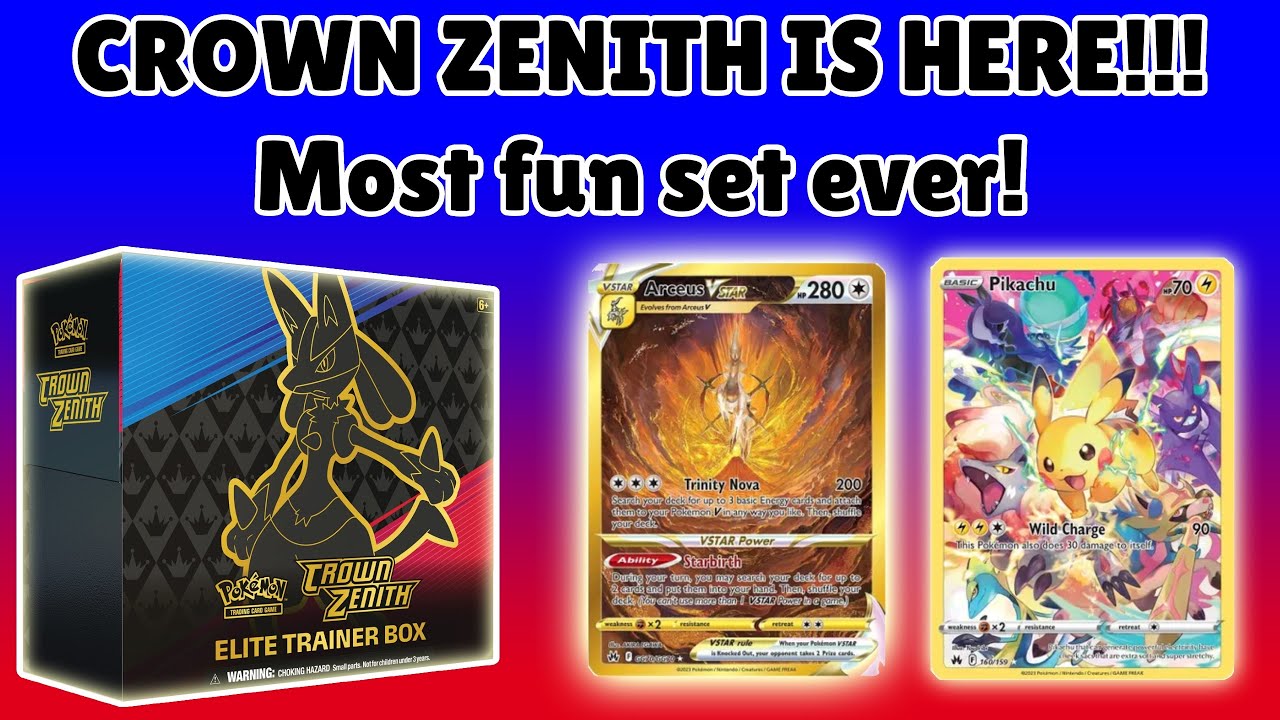 CROWN ZENITH ETB REVIEW IS HERE! 20 Packs of Fun and Tons of Awesome ...
