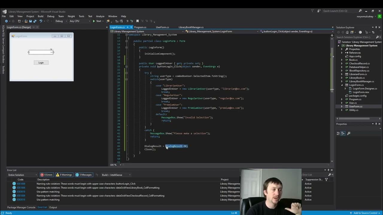 Multiple Windows Forms with Switch Statement and Combobox (12/23) - YouTube