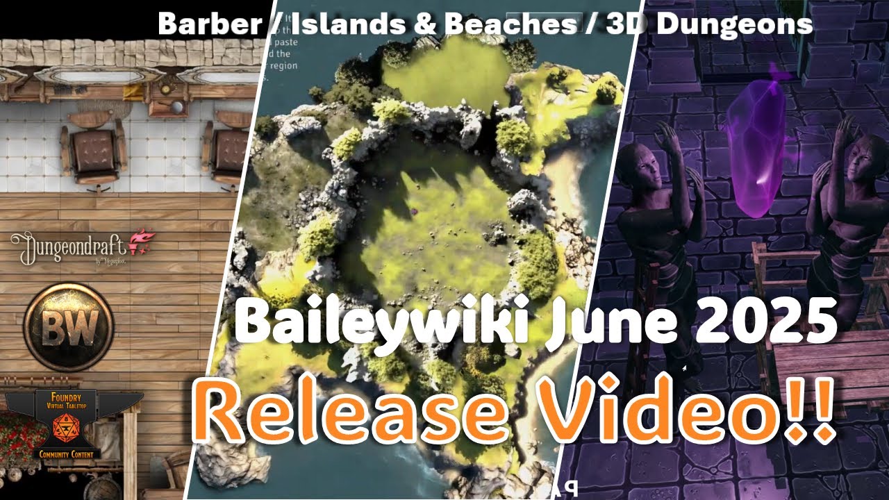 Baileywiki June 2025 Release - Islands, Beaches, Barbers, and Wigs. 3D ...