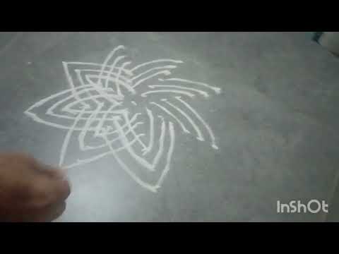 Daily simple rangoli / 13 dots rangoli. - YouTube