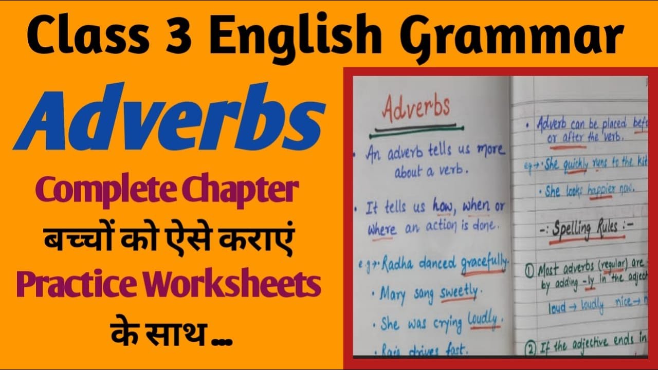 Grammar Worksheets For Grade 3 Adverbs Class 3 English Grammar Chapter