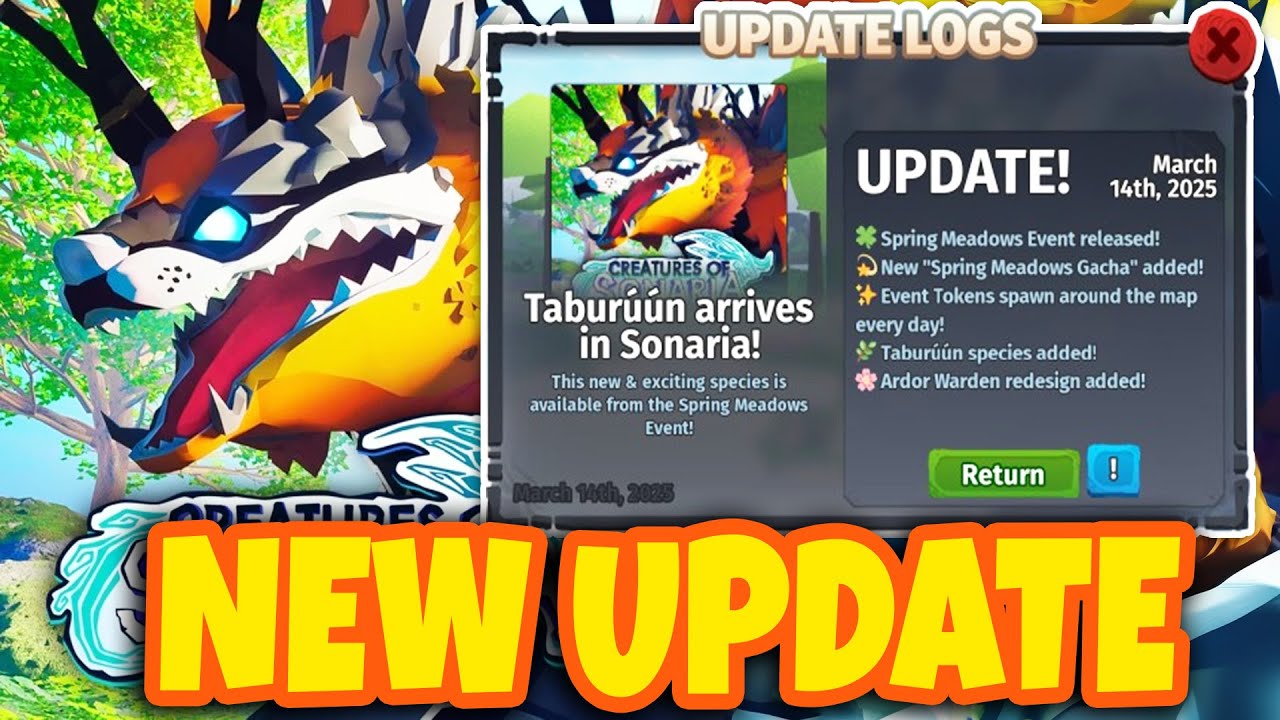 Creatures Of Sonaria NEW UPDATE! THE CLOVER MONSTER/TABURUUN/EVENT ...