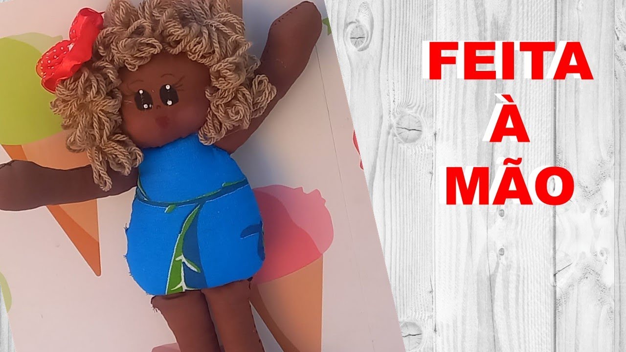 Boneca para iniciantes FÁCIL e SIMPLES, feita à mão, sem máquina de ...