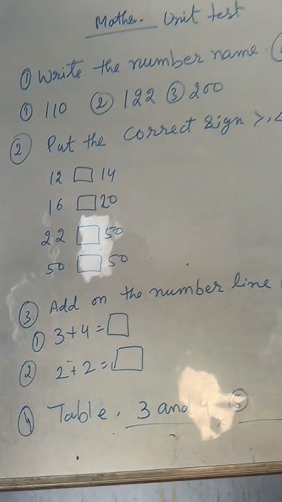 class 1 unit test - YouTube