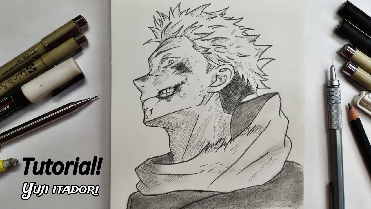 How To Draw Yuji itadori pencil sketch || Step by Step || Jujutsu ...