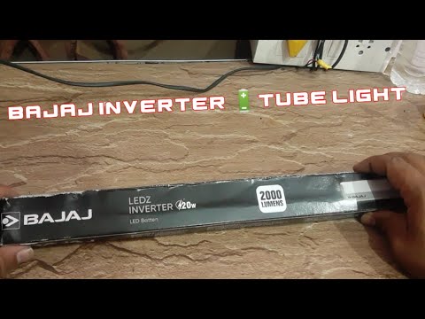 BAJAJ 20W inverter LED tube light - YouTube