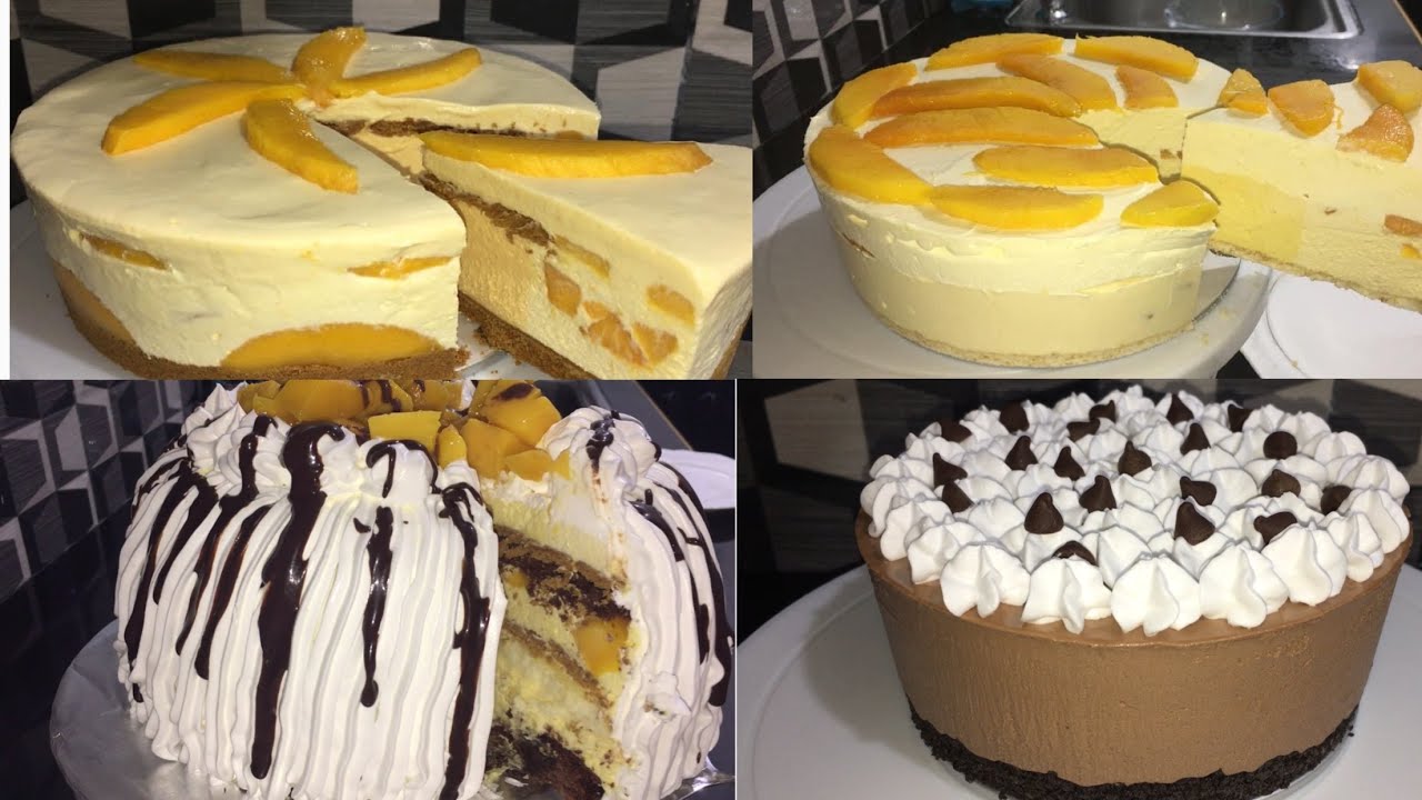 NO BAKE CAKE (4in1) Mango Graham Mousse Cake Mango Mousse Mango Bravo ...