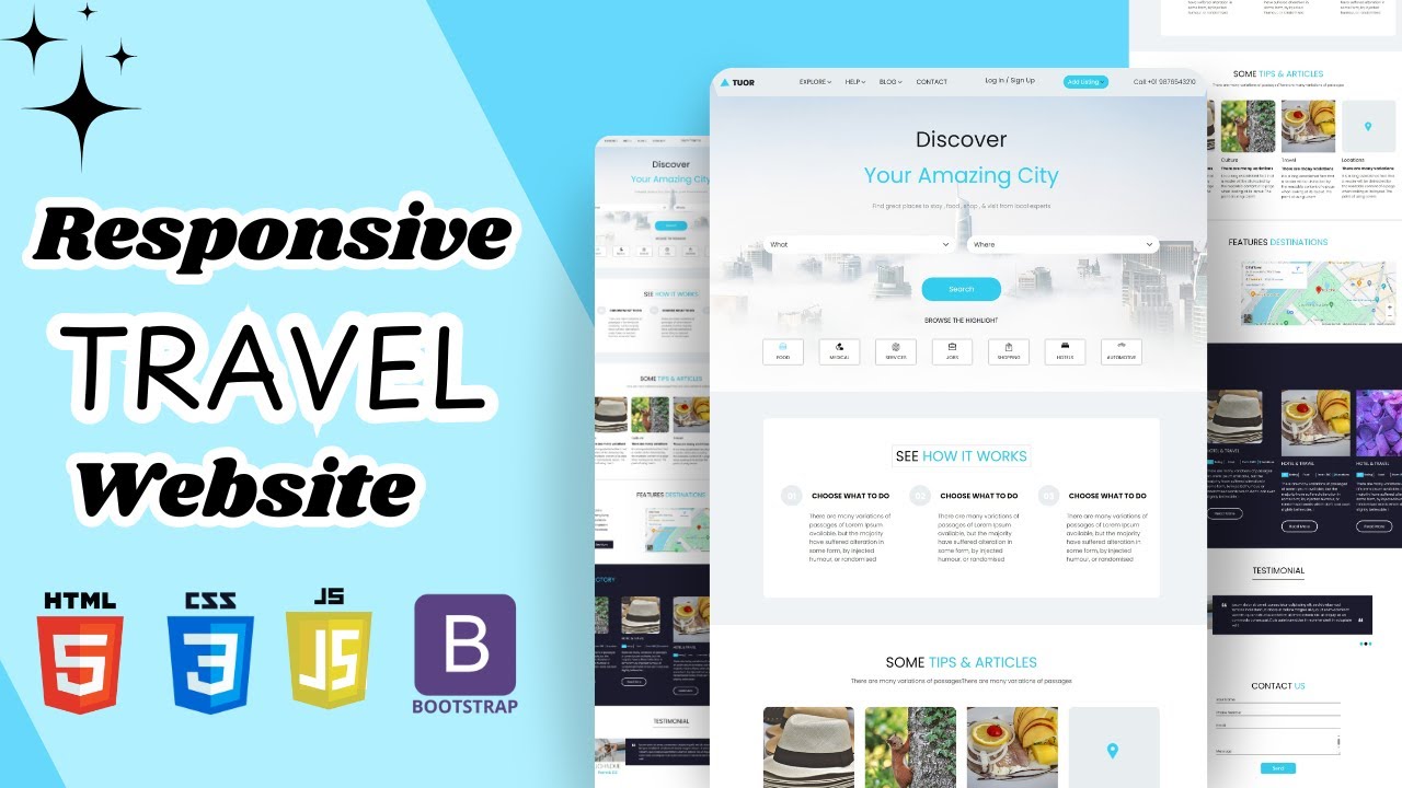 🗺️ How to Make a Responsive Tour & Travel Website Design || HTML, CSS & JS - YouTube