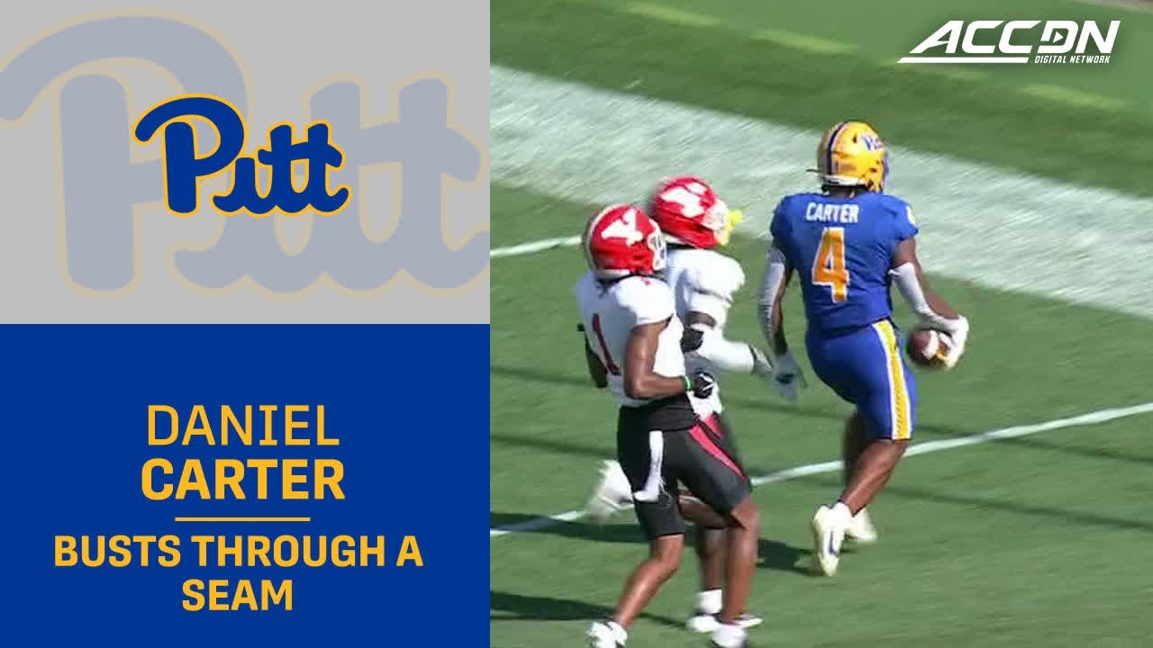 Pitt's Daniel Carter Busts Through A Seam On His Way To The End Zone ...