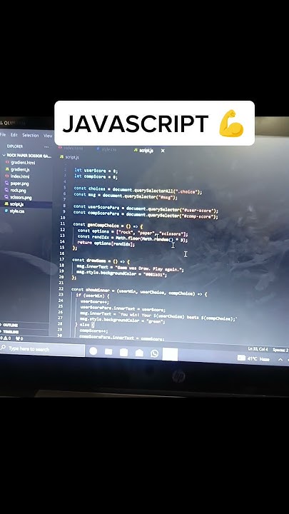 Rockpaper And Scissor Game With Javascript ๐ Webdevelopment Programming Coding
