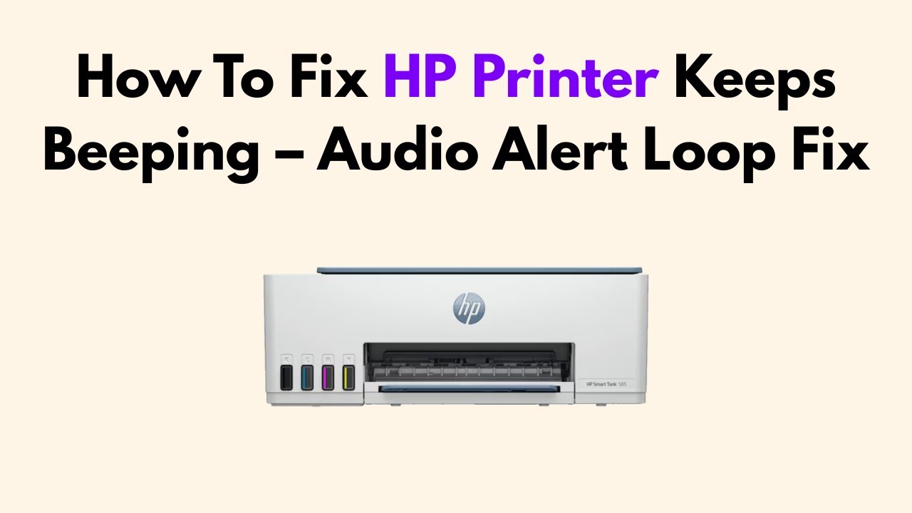 How To Fix HP Printer Keeps Beeping – Audio Alert Loop Fix - YouTube