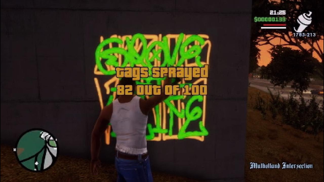 GANG TAGS PART 4! Gang Tags 61-82! GTA SAN ANDREAS 100% + PLATINUM #7 ...